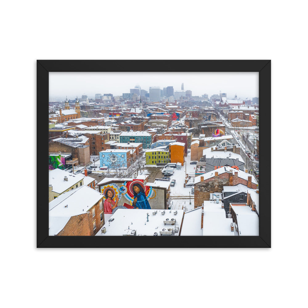OTR Murals In The Snow Framed – Ben Wright Photography
