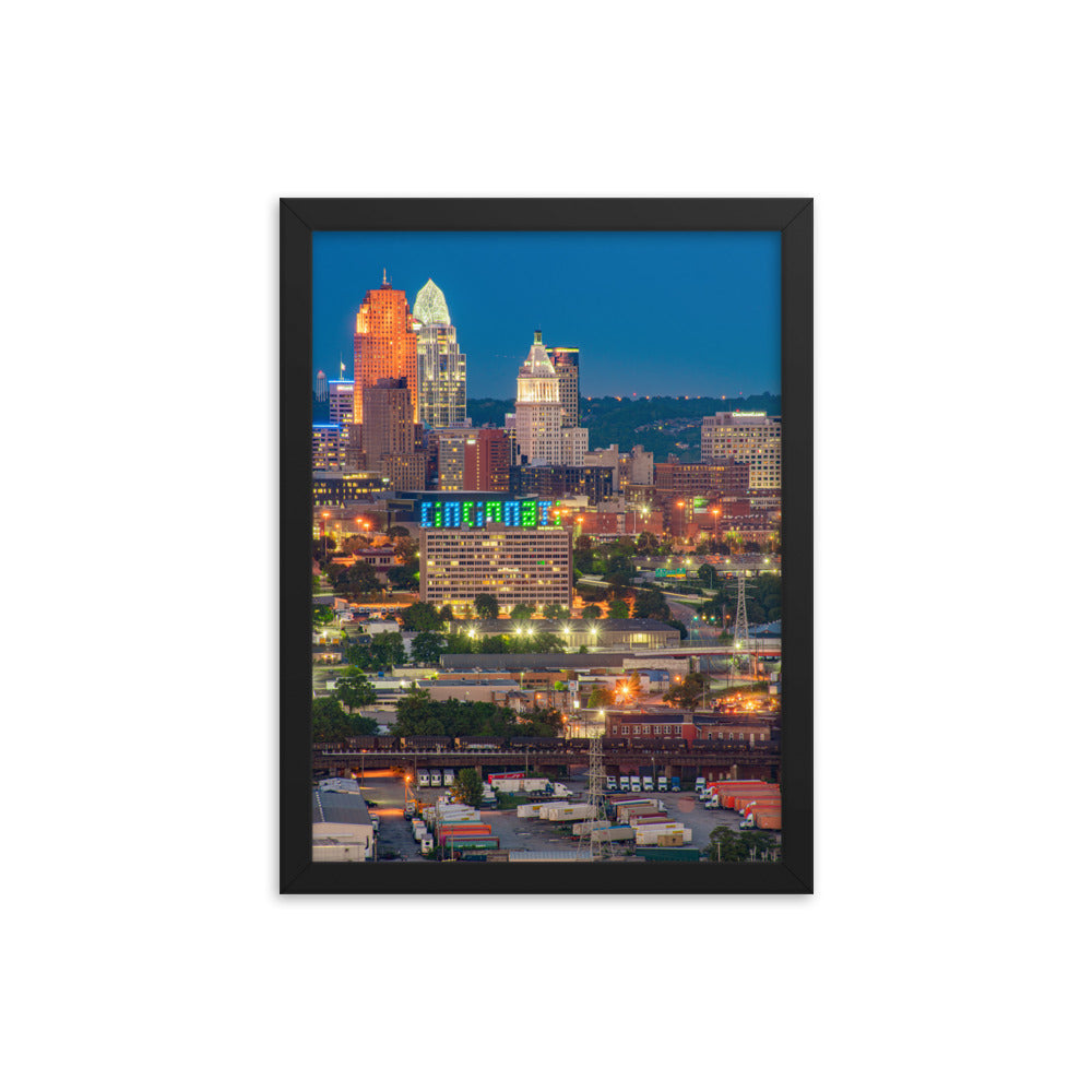 Cincinnati Green and Blue Framed – Ben Wright Photography